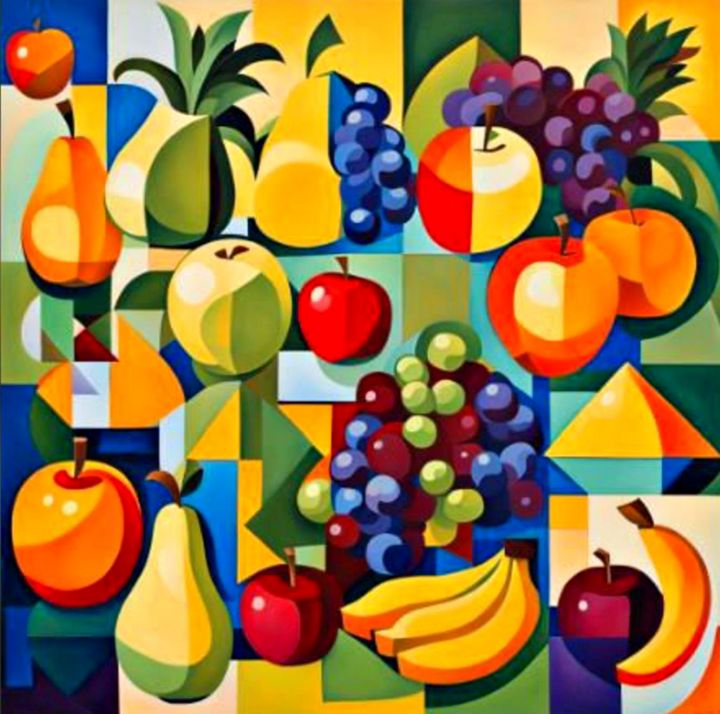 Cubist Fruit 7 - George Hutton Hunter Contemporary Artist - Paintings ...