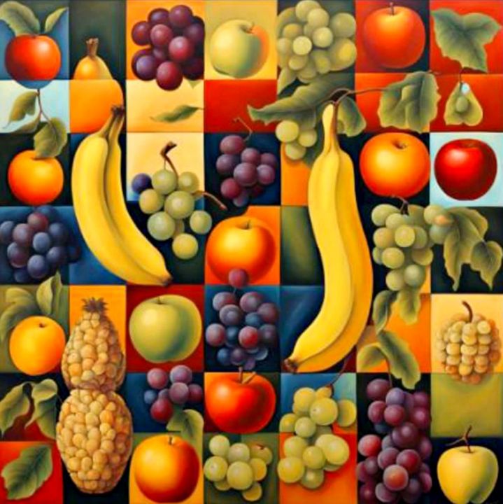 Cubist Fruit 8 - George Hutton Hunter Contemporary Artist - Paintings ...
