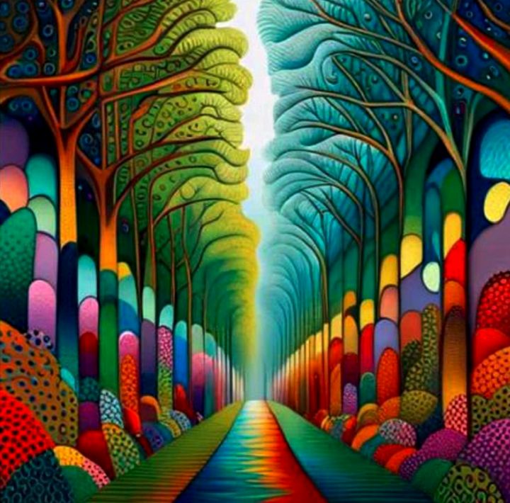 River runs through forest - George Hutton Hunter Contemporary Artist ...