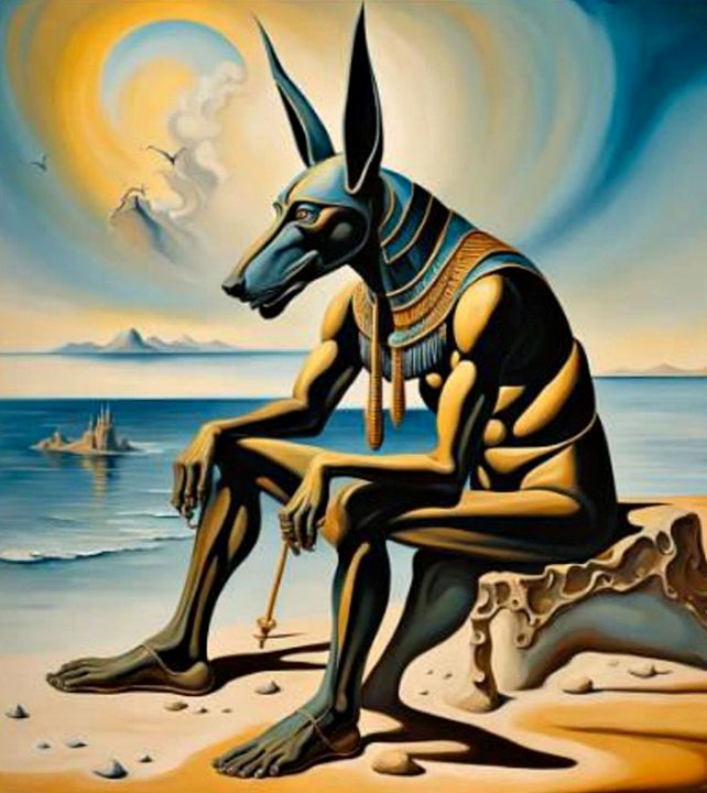 Anubis rests on the beach - George Hutton Hunter Contemporary Artist ...