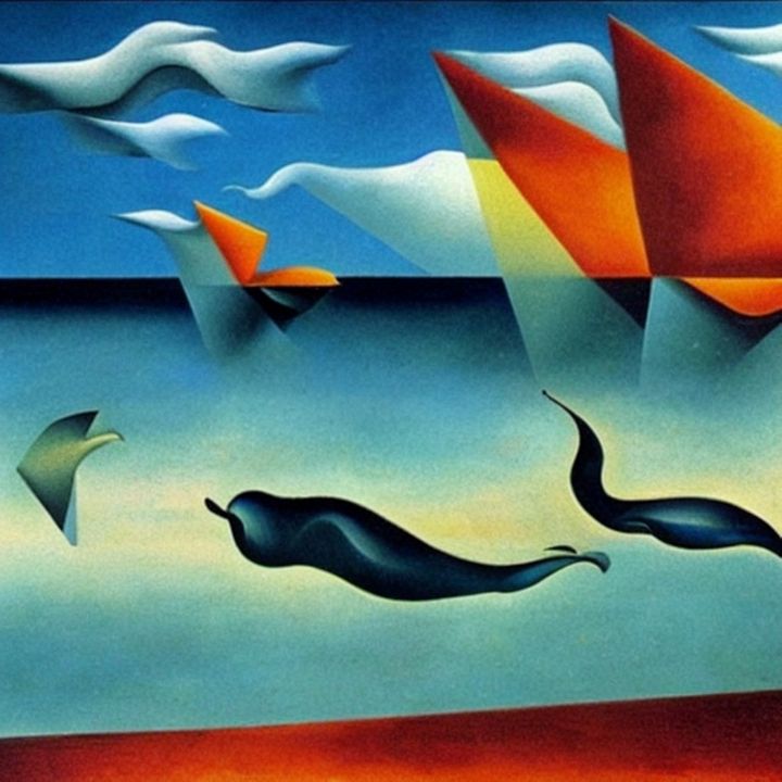Swimming in the ocean - George Hutton Hunter Contemporary Artist ...