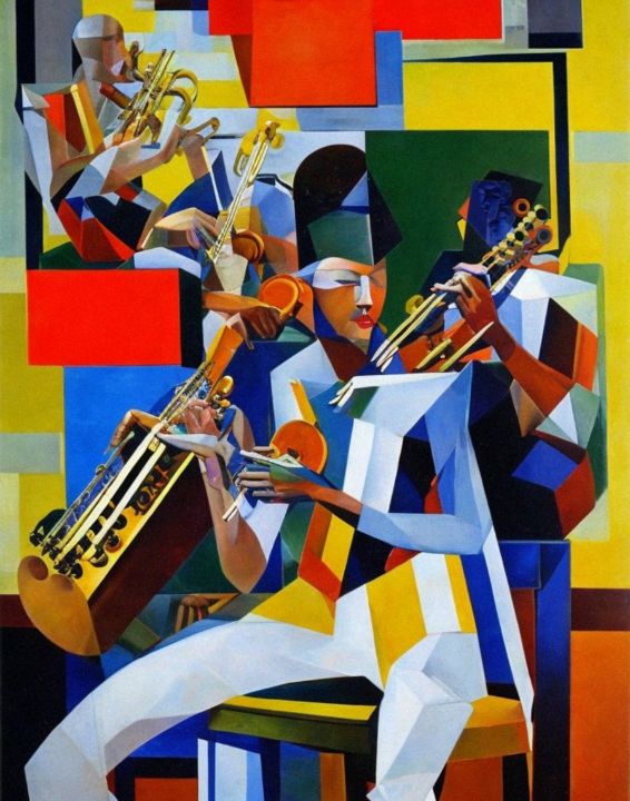 Sitting Musicians - George Hutton Hunter Contemporary Artist ...