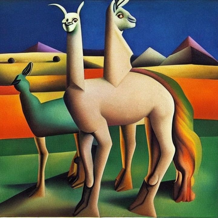 Llamas in the Andes - George Hutton Hunter Contemporary Artist ...