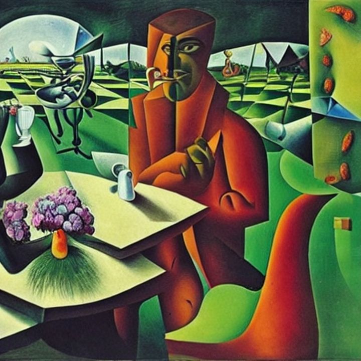 Tea in the garden - George Hutton Hunter Contemporary Artist ...