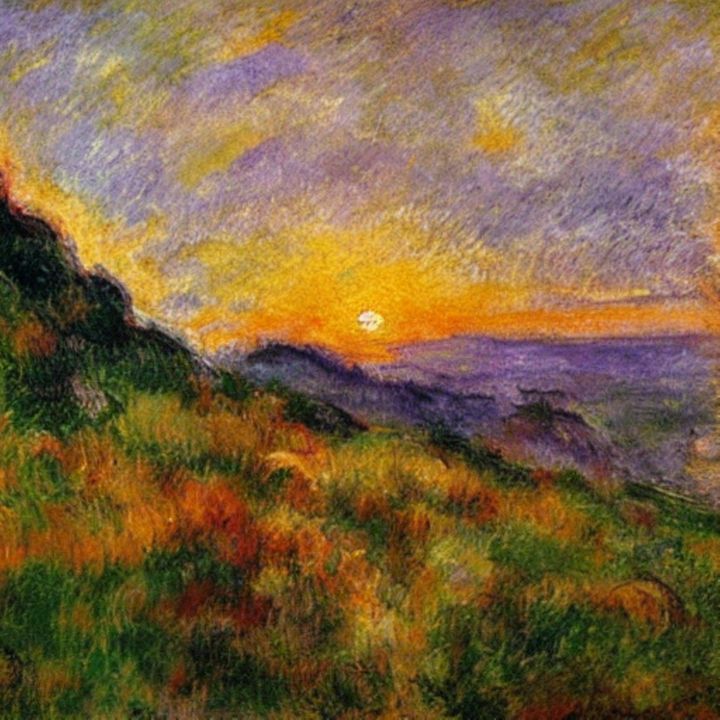 Sunset over the moors - George Hutton Hunter Contemporary Artist ...