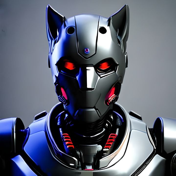 Robot Cat - Illustrationator - Digital Art & AI, Animals, Birds, & Fish ...
