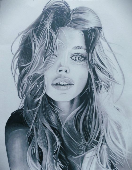 Tousled - Kristen Moore's Portraits and Pencil Drawings - Drawings & Illustration, People ...