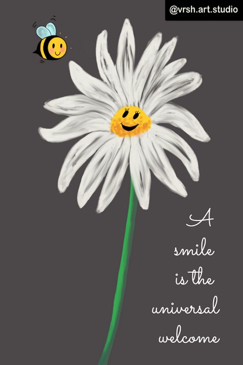 A smile is the universal welcome - Vrsh Art Studio - Drawings ...