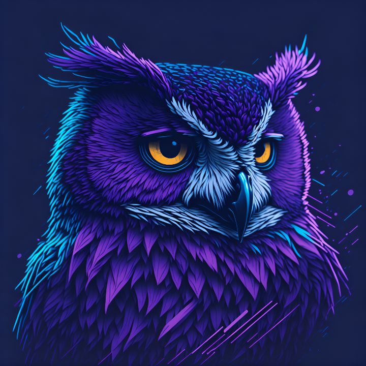 Digi Owl 03 - Digital Dream - Digital Art & AI, Animals, Birds, & Fish ...