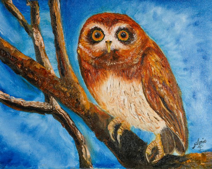 El Múcaro (The Bare-Legged Owl) - Lidu's Arts - Paintings & Prints ...