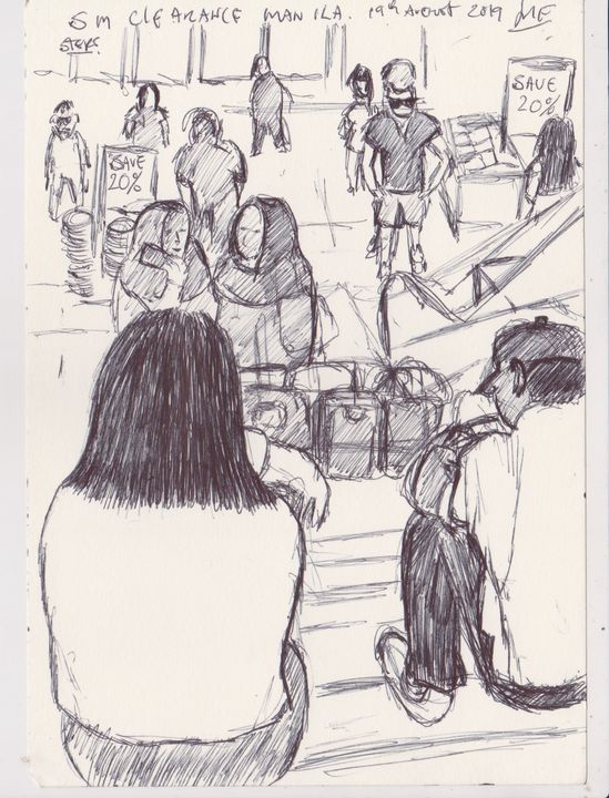 Stairs SM Clearance Mall, Manila - Ivyemaye - Drawings & Illustration ...
