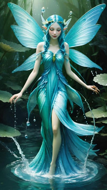 Water Fairy - abstrakt_1_artificii - Paintings & Prints, Fantasy ...