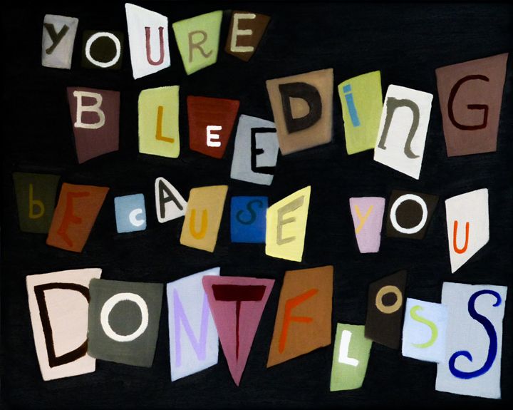 Because You Don't Floss - Megan Burak - Paintings & Prints, Humor ...