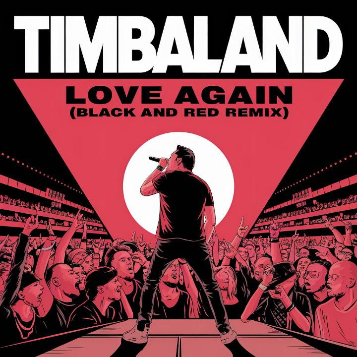 EP cover Timbaland Love Again Remix - BLACK AND RED Artwork - Digital ...