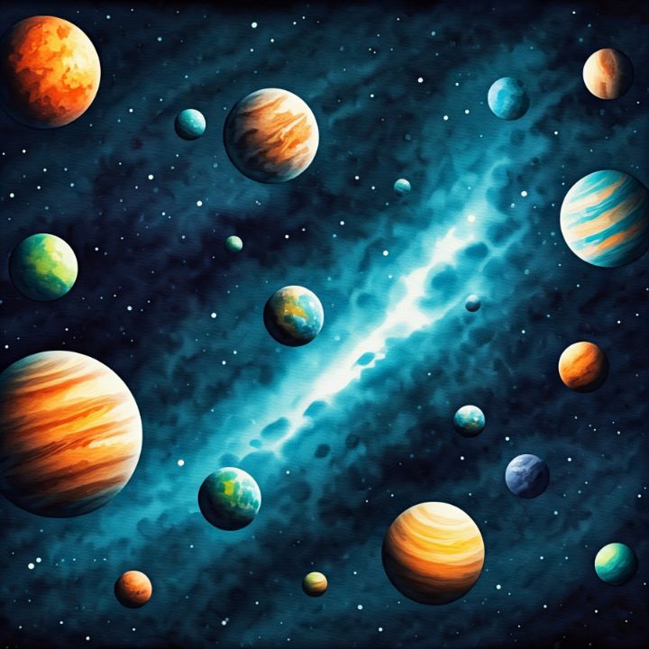 Planets and stars board - Creativity Without Borders - Digital Art & AI ...