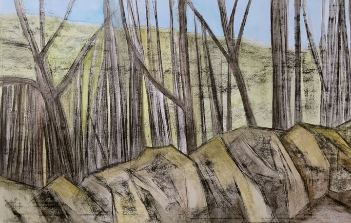 Stone wall. - Kit noah - Paintings & Prints, Landscapes & Nature ...