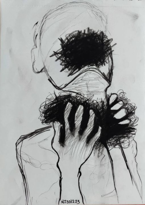 clouded - charred - Drawings & Illustration, Abstract, Figurative - ArtPal