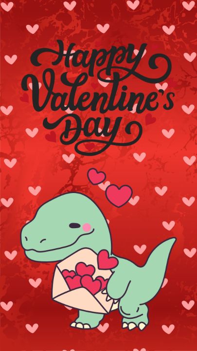 T-Rex Valentines Day Wall Art - WillowDeeAnn Graphic Arts & Designs ...