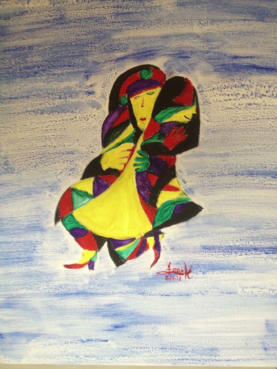 Passionate hug - Art by Farah - Paintings & Prints, People & Figures ...