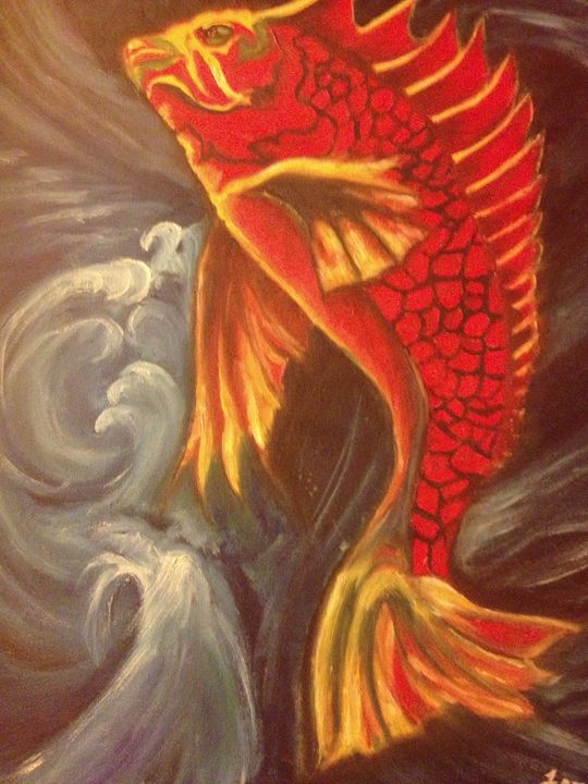 Fish in Water - Art by Farah - Paintings & Prints, Animals, Birds ...