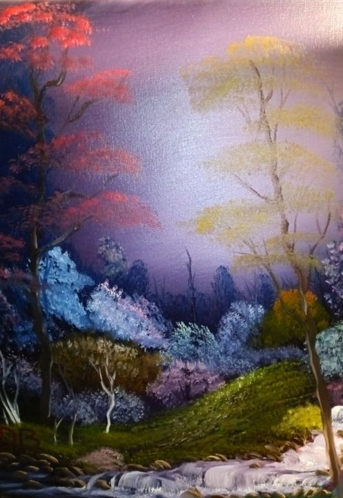 Colorful Creek - Grae Art - Paintings & Prints, Landscapes & Nature ...