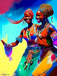 Happy african queens - Don Pafegs - Paintings & Prints, Ethnic ...