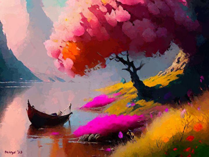 Pink Garden - Don Pafegs - Paintings & Prints, Landscapes & Nature ...