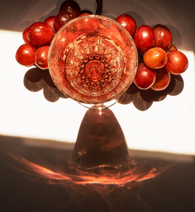 Wine glass, Grapes and Reflection - helen geld - Photography, Food ...