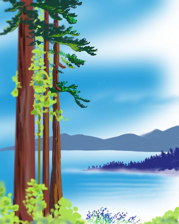 Above the Sound - helen geld - Digital Art & AI, Landscapes & Nature ...