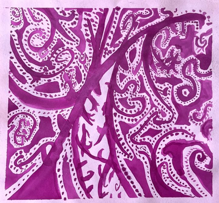Pink Flow - Wim Pol - Drawings & Illustration, Abstract, Figurative ...