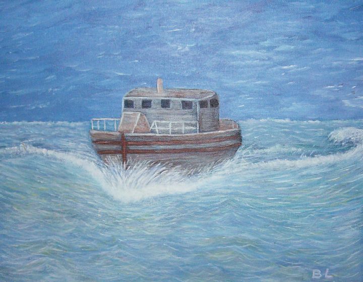 SeaShip - Bonnie Lynn - Paintings & Prints, Landscapes & Nature, Beach ...