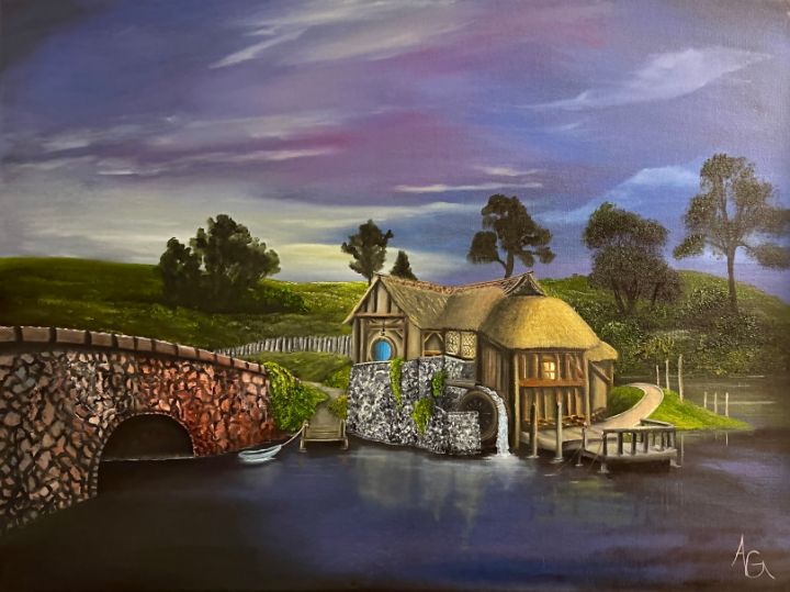 The Mill House at Hobbiton Bridge - Andrew's Unique Oils - Paintings ...
