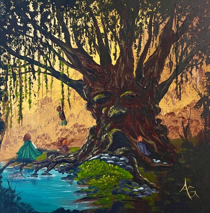 Old Man Willow - Andrew's Unique Oils - Paintings & Prints, Fantasy ...