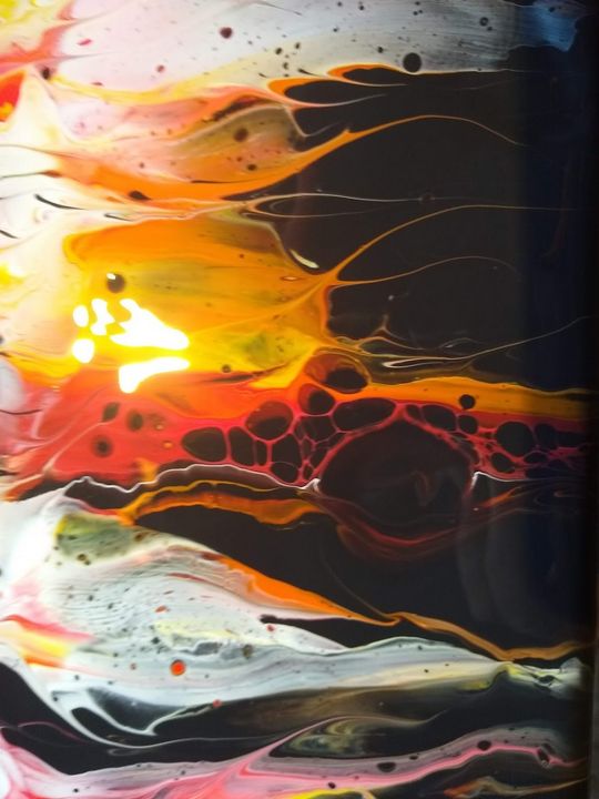 Fire - iSi Fluid Art - Paintings & Prints, Abstract, Other Abstract ...