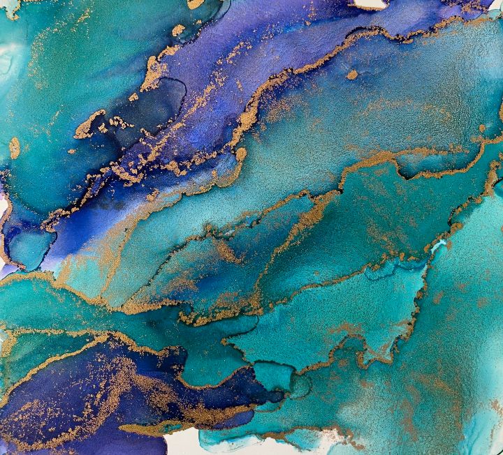 Turquoise Trail - Art by Ginger - Paintings & Prints, Abstract, Color ...