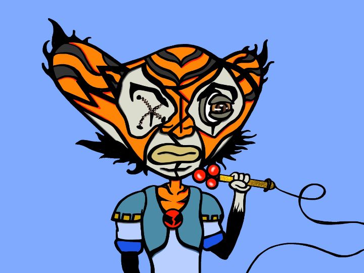 Loco Moco Tiger Power - Loco Moco Costume Party - Digital Art, Abstract ...