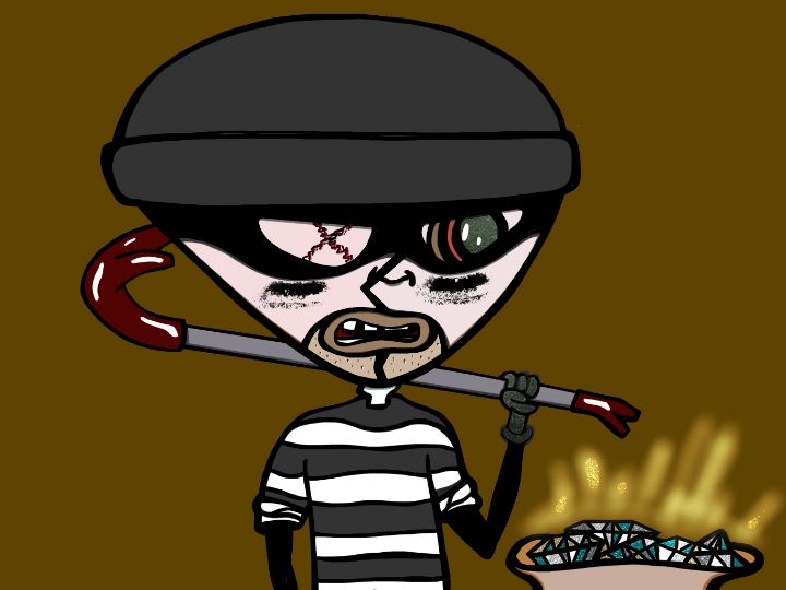 Loco Moco Bank Robber - Loco Moco Costume Party - Paintings & Prints ...