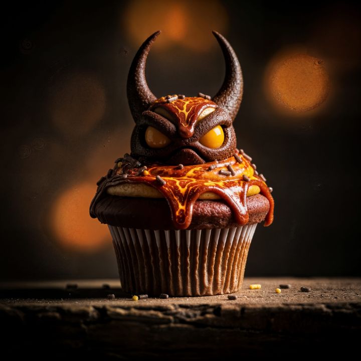 KRAZEE KUPKAKZ- DEVIL CAKE - Loco Moco Costume Party - Digital Art & AI, Food & Beverage ...