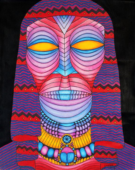 Psychedelic Egyptian - Lando Art - Drawings & Illustration, Ethnic ...