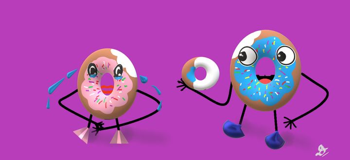 donut cry - D moods - Digital Art & AI, Childrens Art, Comics - ArtPal