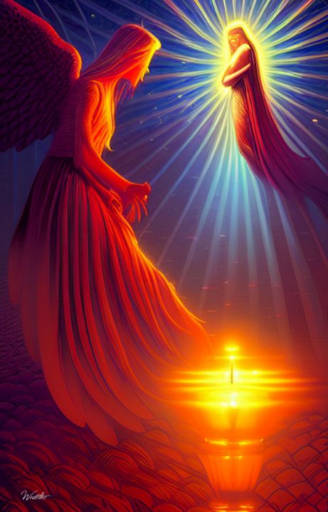 Holy Guardian Angel - HGA - William Wraithe Art - Paintings & Prints ...