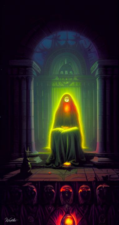 Necronomicon - Chamber of ZIUKKINNA - William Wraithe Art - Paintings ...
