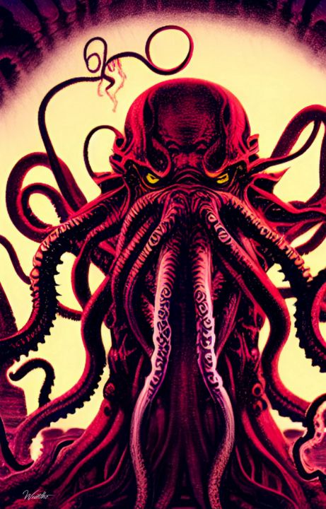 Cthulhu - Ancient God of the Deep - William Wraithe Art - Paintings ...