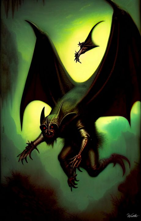 Werebat - William Wraithe - William Wraithe Art - Paintings & Prints ...