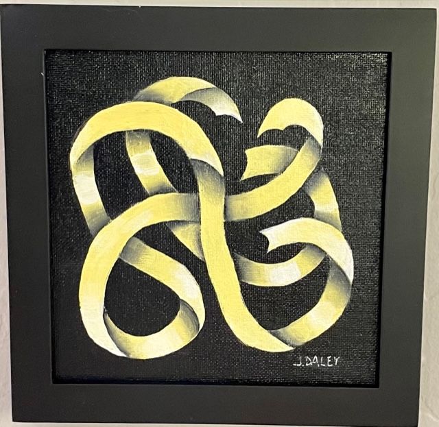 Hand-Painted Mellow Yellow Ribbons - J.Daley Design - Paintings ...
