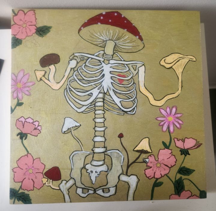 Mushroom skeleton - Mallory's Gallery - Paintings & Prints, Flowers ...