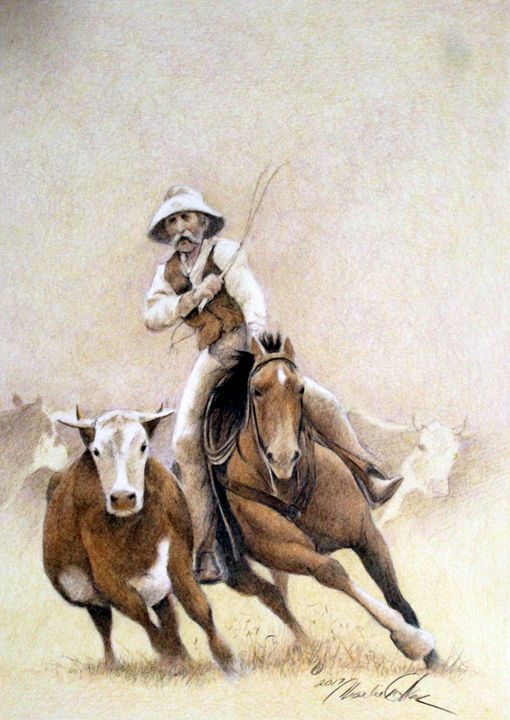 "Bunch Quitter" - Charlie Walker, American Artist - Drawings ...