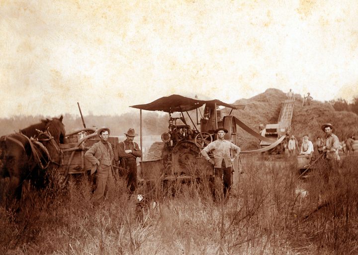 Oklahoma Threshing Crew - Charlie Walker, American Artist - Photography ...