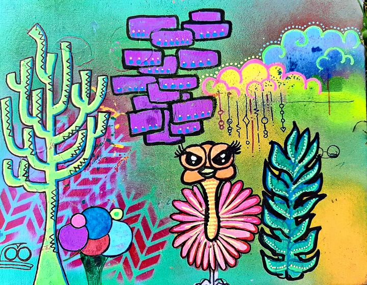 Bird is the word - Doodle Dandy - Paintings & Prints, Abstract, Color ...