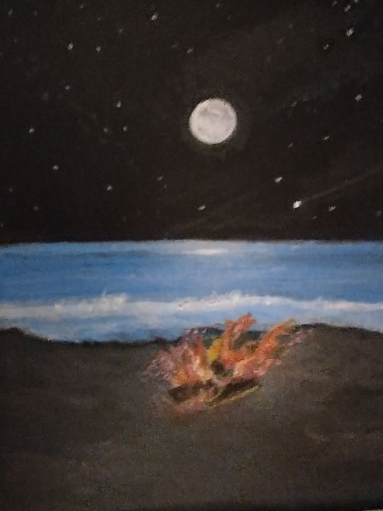 Ocean Fire - Klaron Grigsby - Paintings & Prints, Landscapes & Nature ...